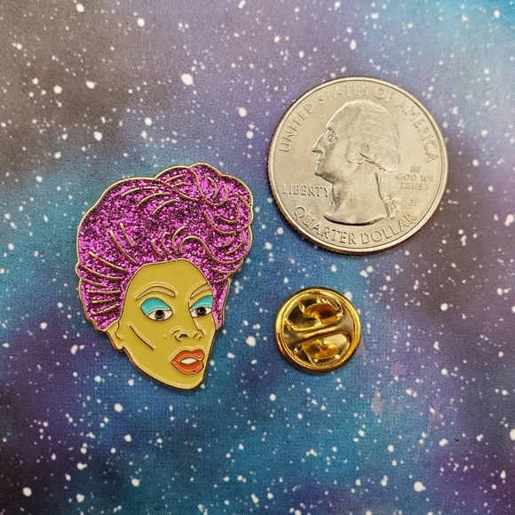 None | Jewelry | Rupaul Glitter Enamel Pin | Poshmark